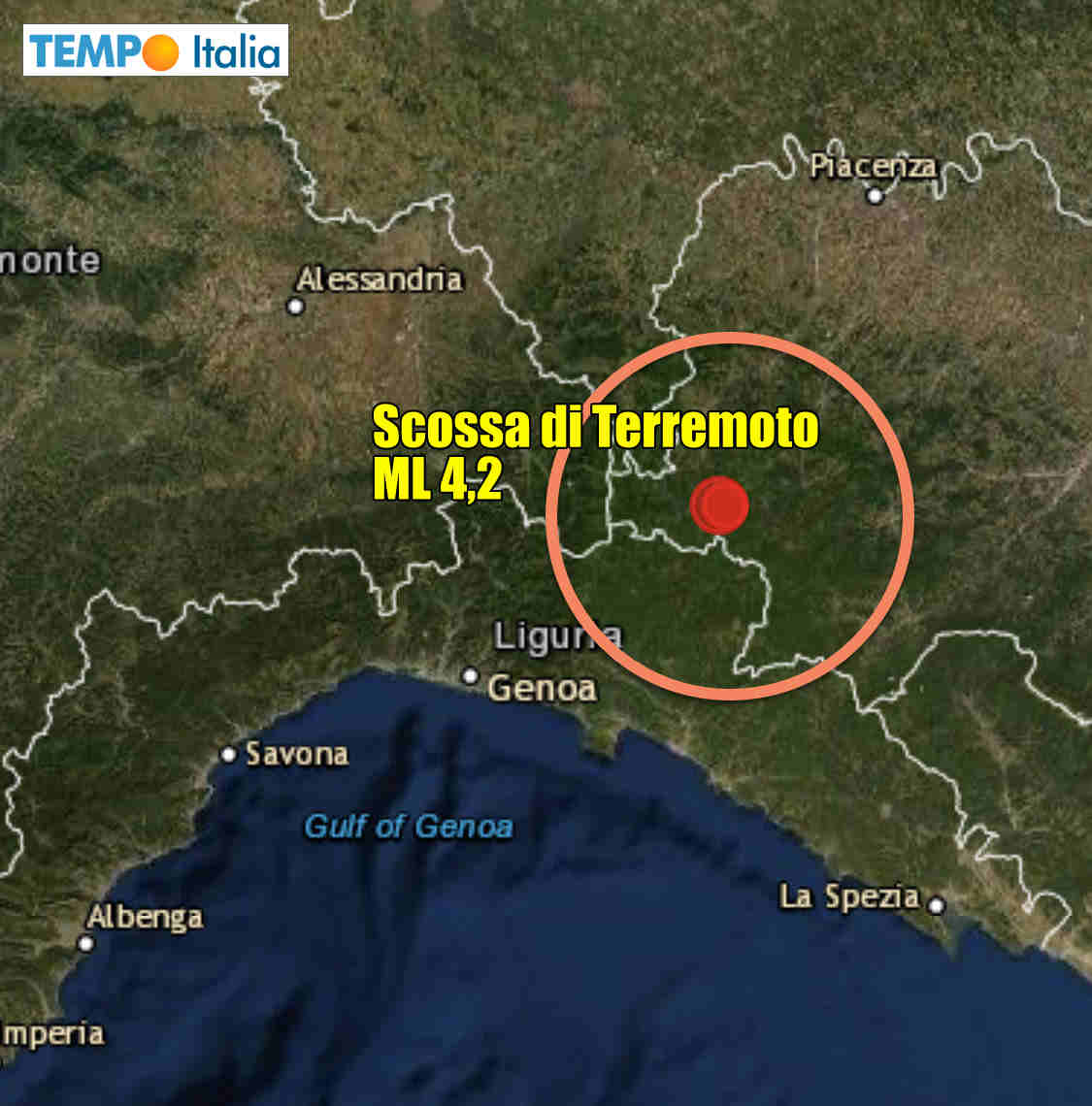 Scossa di terremoto tra Liguria ed Emilia, replica della scossa di ieri ...