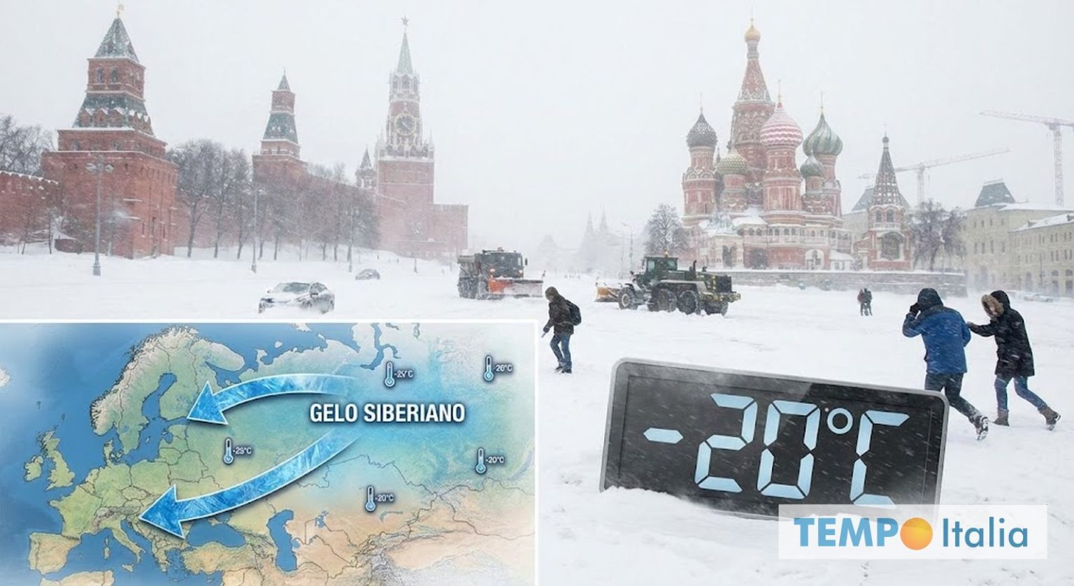 20 gradi sotto zero a Mosca! Gelo siberiano verso l’Europa: l’Italia ...