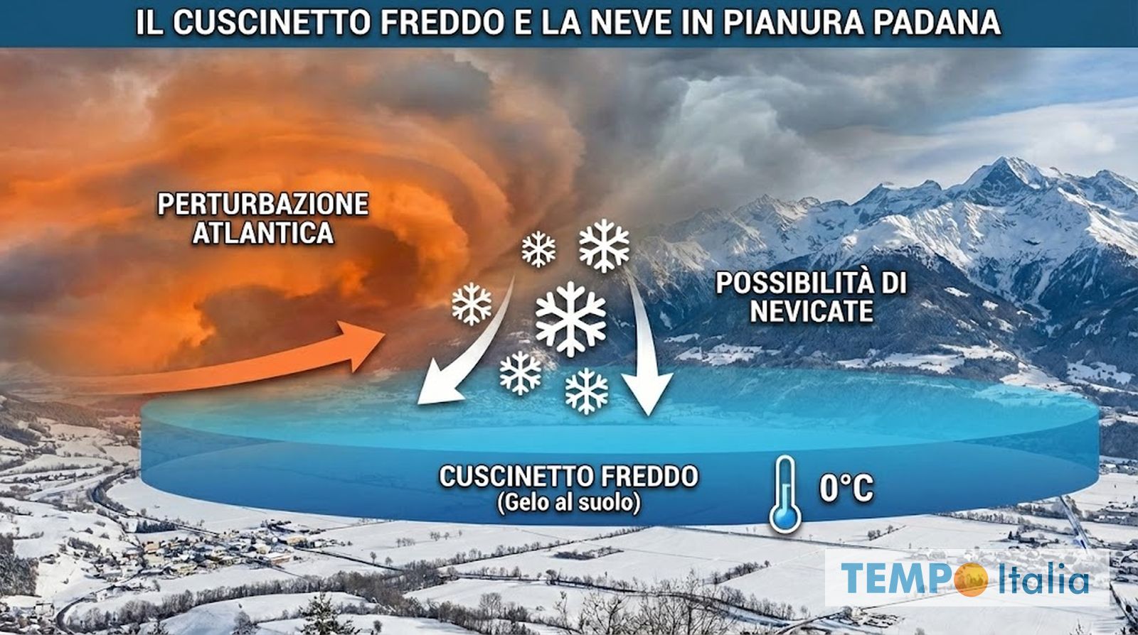 Meteo, ultima chiamata per la NEVE in Val Padana, le probabilità ...